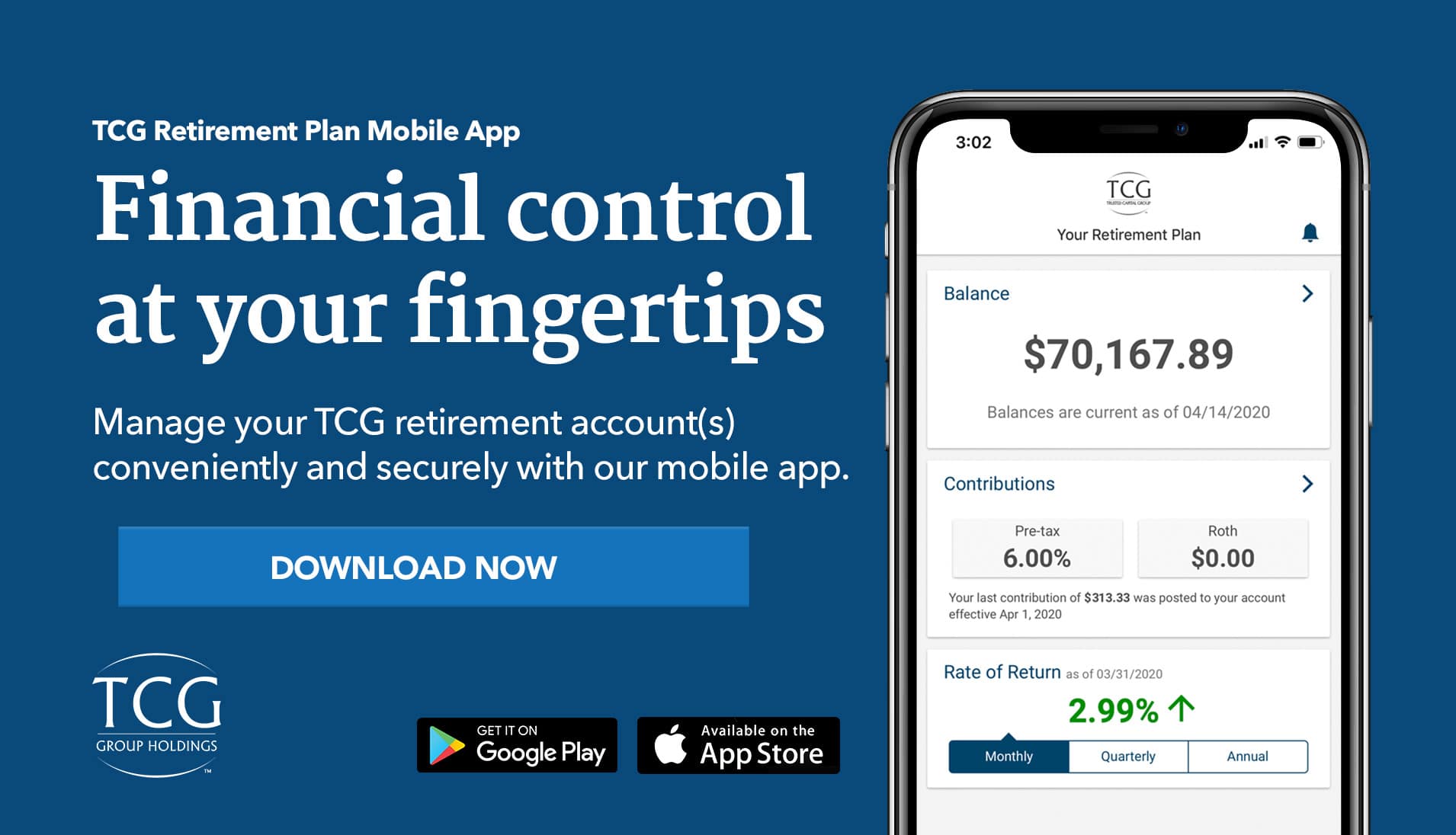 TCG Retirement Plan Mobile App | TCG, a HUB International company